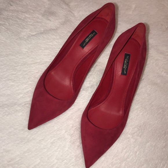 Dolce & Gabbana | Shoes | Dolce Gabbana Suede Red Heels | Poshmark